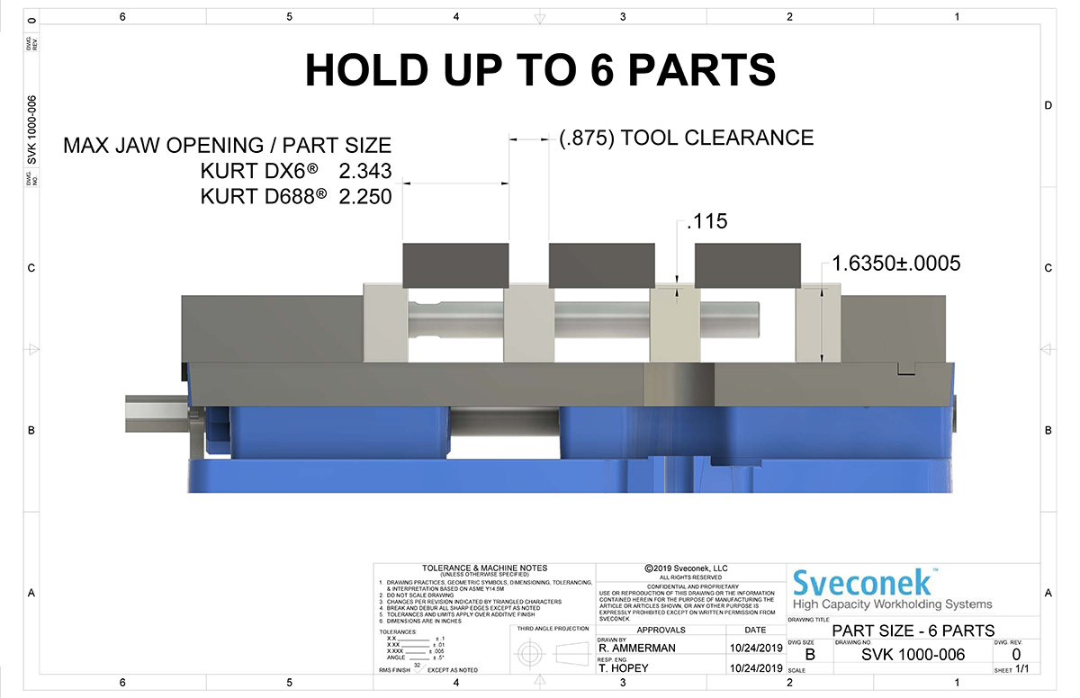 Sveconek High Density workholding drawings