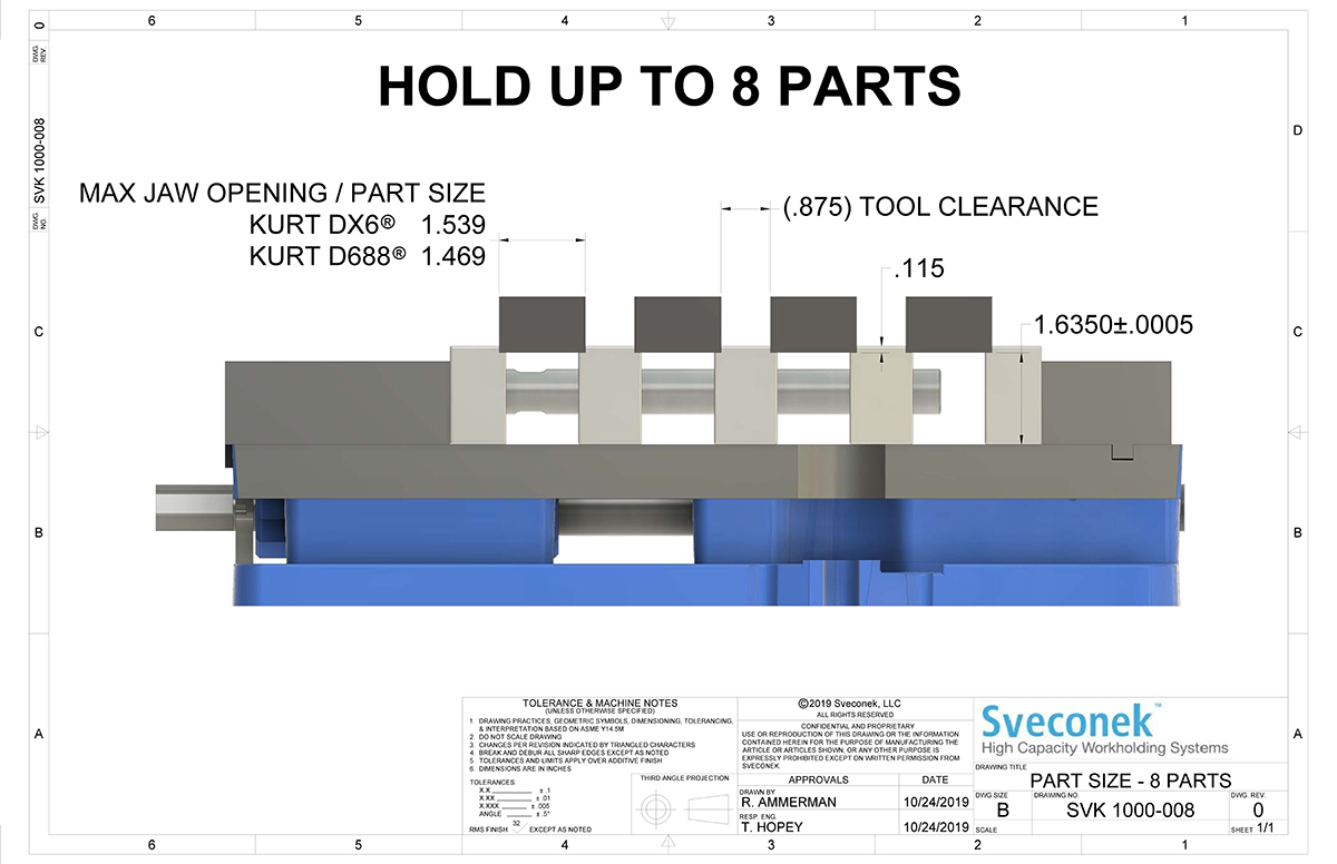 Sveconek High Density workholding drawings