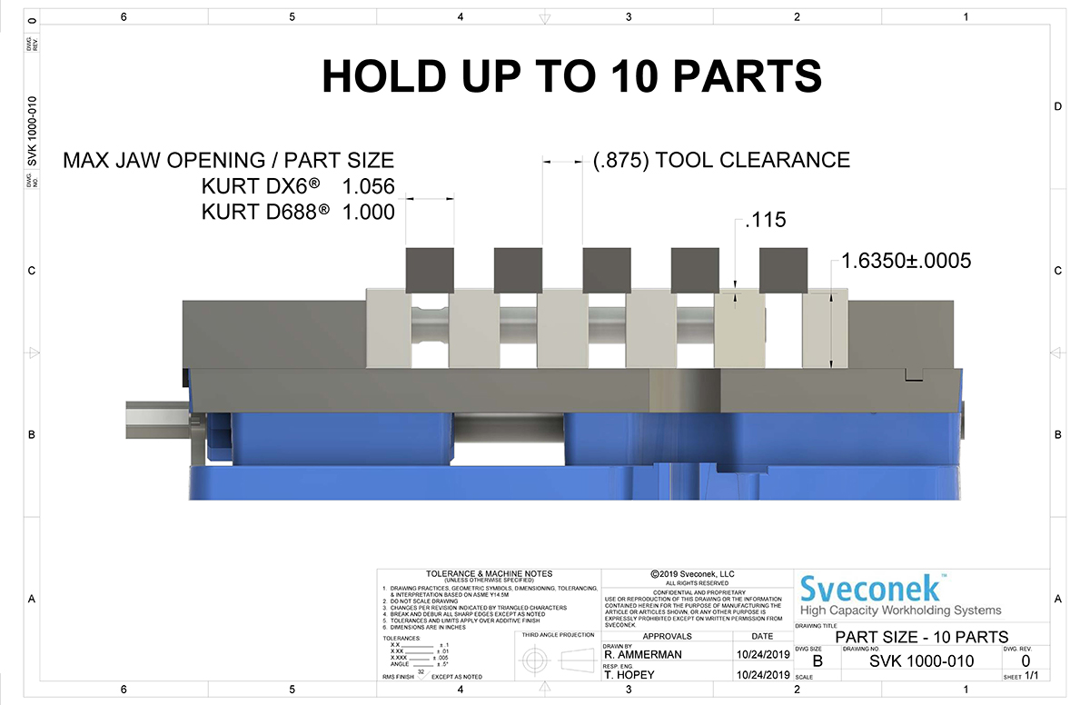 Sveconek High Density workholding drawings